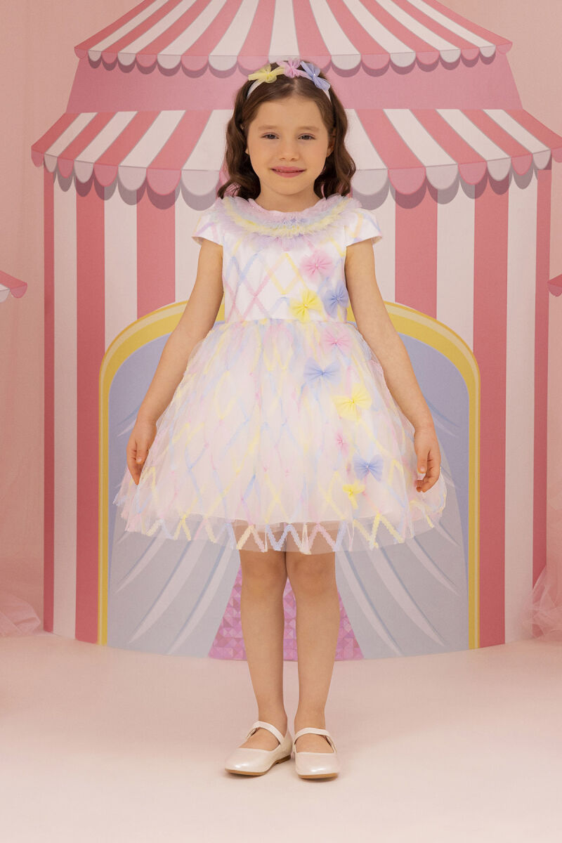 Colorful Girls Ruffled Dress 6-24 MONTH 34246PR - Pamina Kids Wholesale